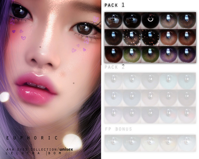 Second Life Marketplace E U P H O R I C Aya Eyes Lelutka P1